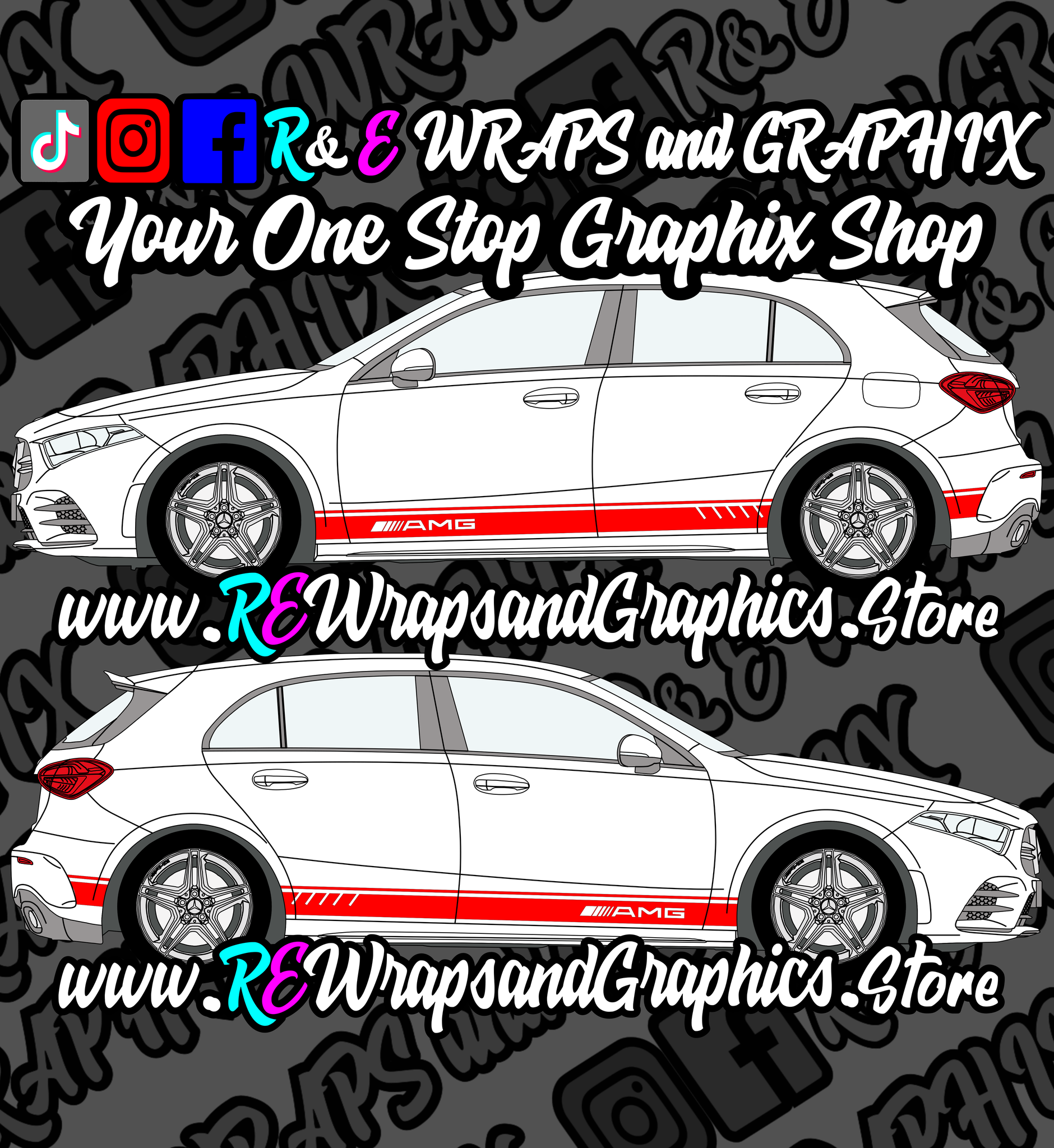Mercedes Side Stripes – R&E Wraps and Graphics LTD