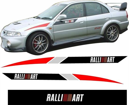 Mitsubishi Lancer Evolution 4 / 5 / 6 Ralliart Side Stripes – R&E Wraps ...